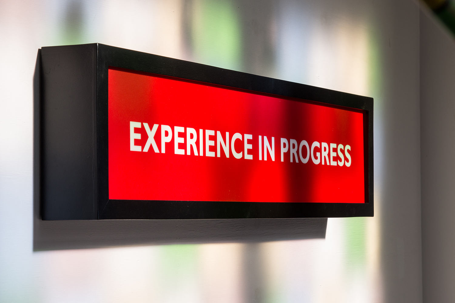 Experience in Progress Light Box – Antony Hall